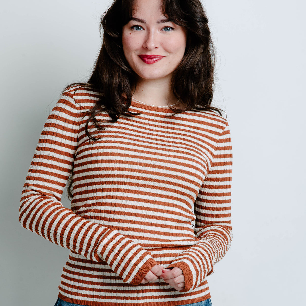 Shellie Striped Long Sleeve Top – Vinnie Louise
